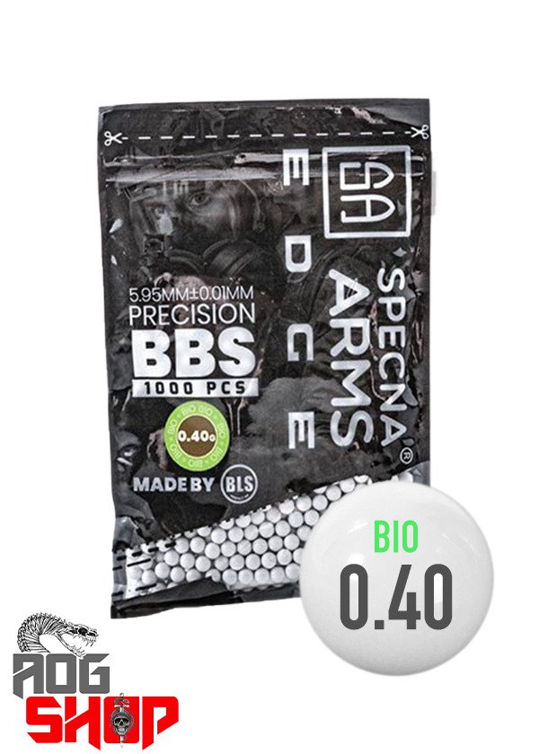 Specna Arms EDGE BIO Precision BBs 0.40g - 1000 BBs - White - [Specna ...